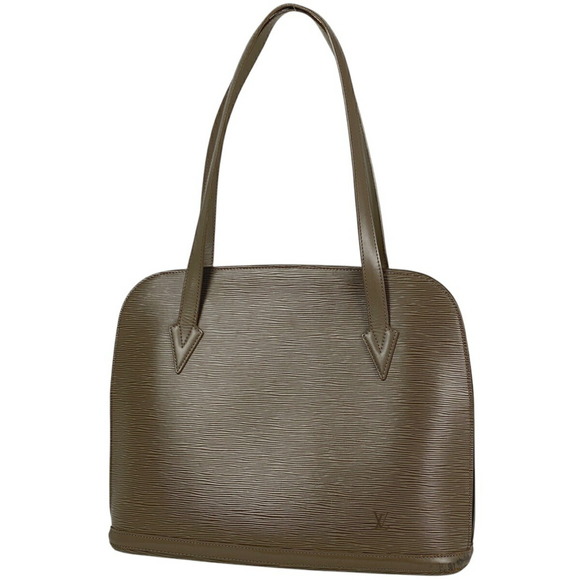 Louis Vuitton | Bags | Louis Vuitton Greige Bag Pepper Leather Tote Epi ...